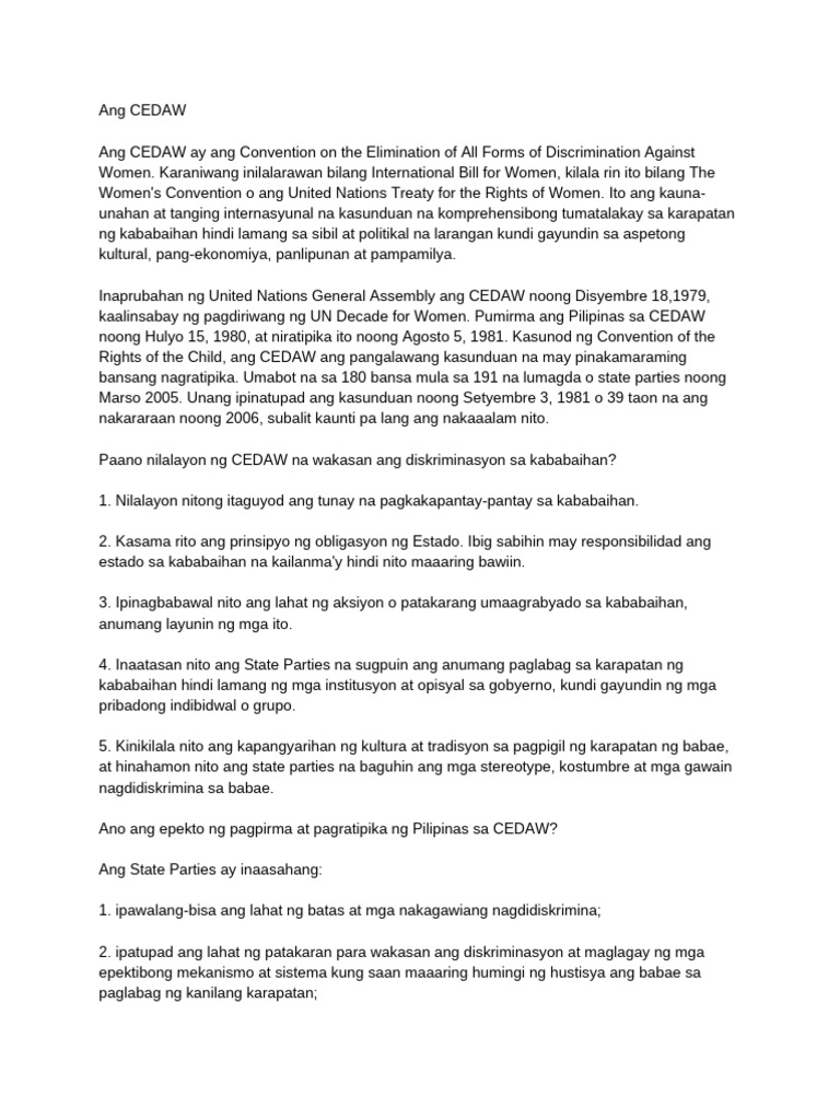 Ang CEDAW | PDF