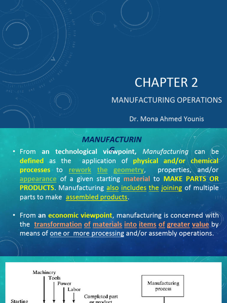 Overview of Manufacturing Operations | PDF | Electric Power | Automation