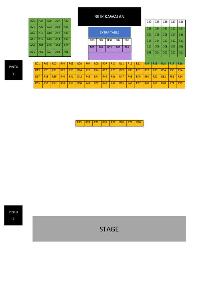 Foh Layout Seating | PDF