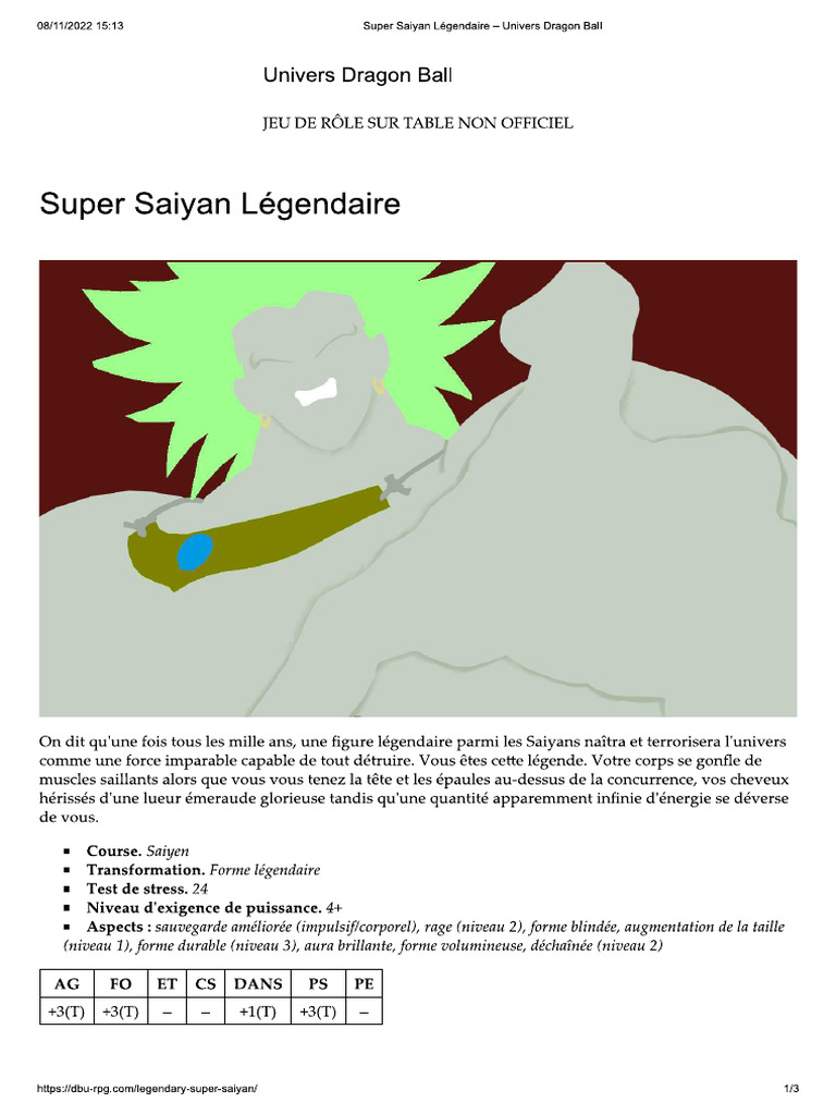 85 - Super Saiyan Légendaire - Univers Dragon Ball | PDF | Dragon Ball