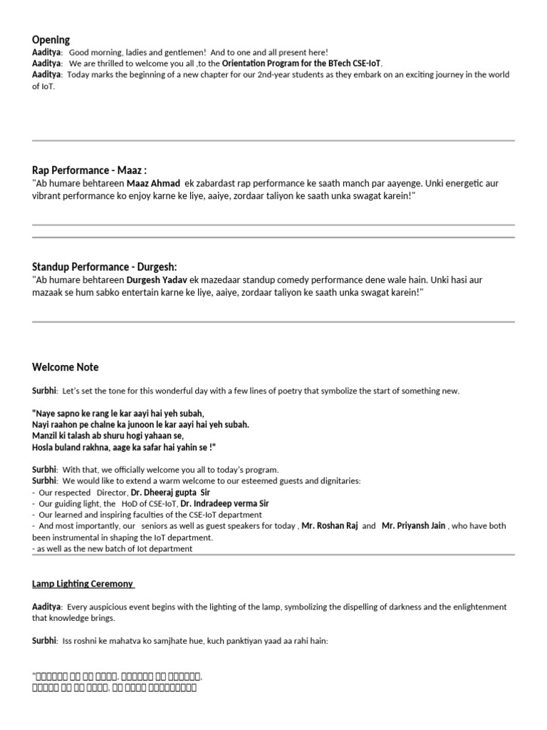 Anchoring Script of Orientation | PDF | Internet Of Things | Collaboration