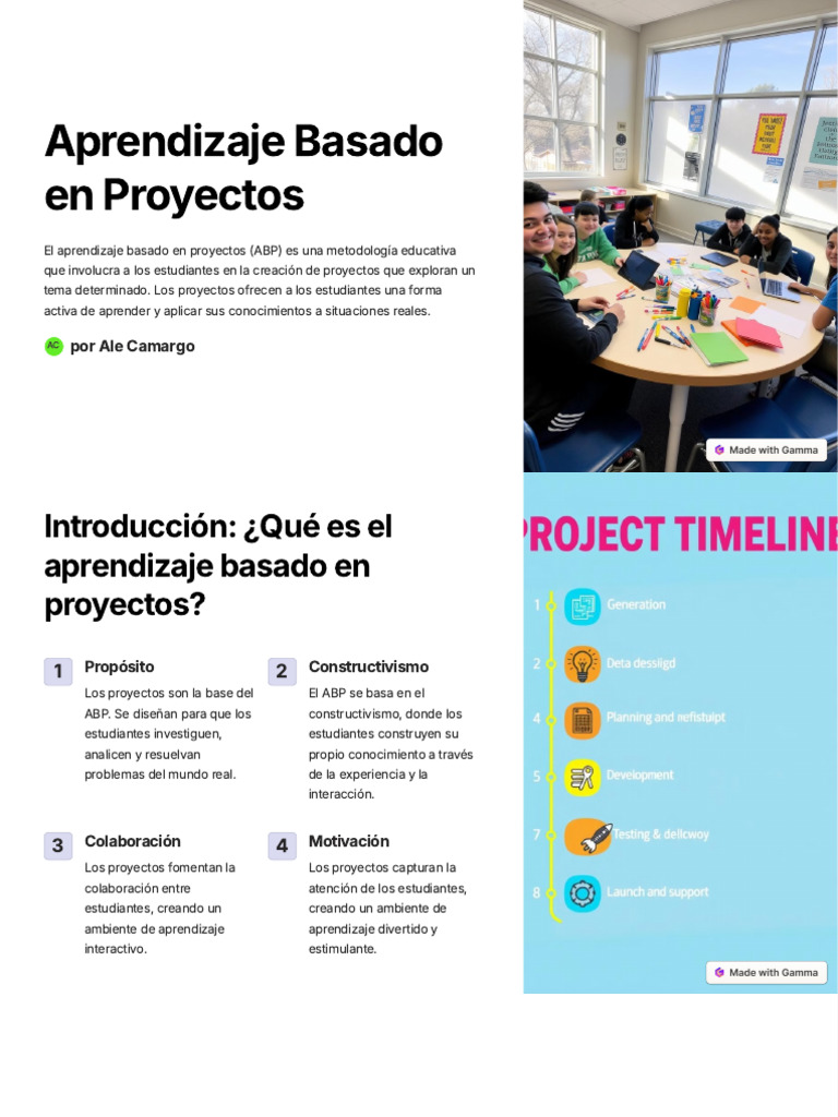 Aprendizaje Basado en Proyectos | PDF | Aprendizaje | Aprendizaje en ...