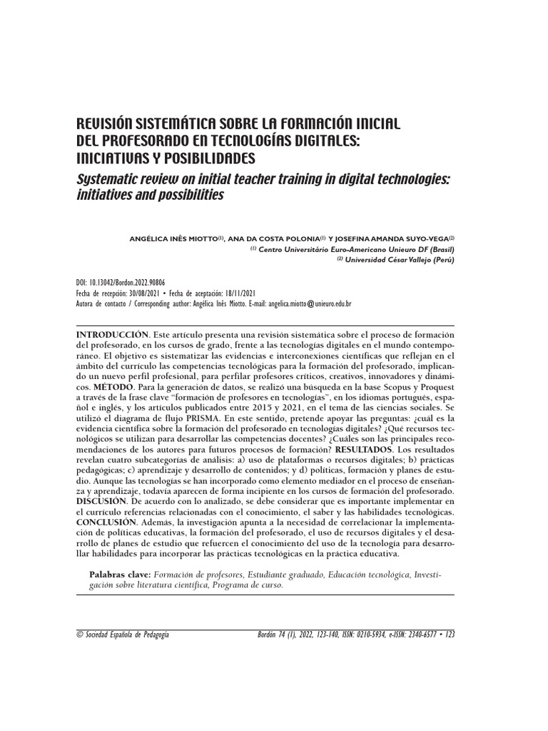 Ejemplo - Revisión Sistemática | PDF | Maestros | Enseñando