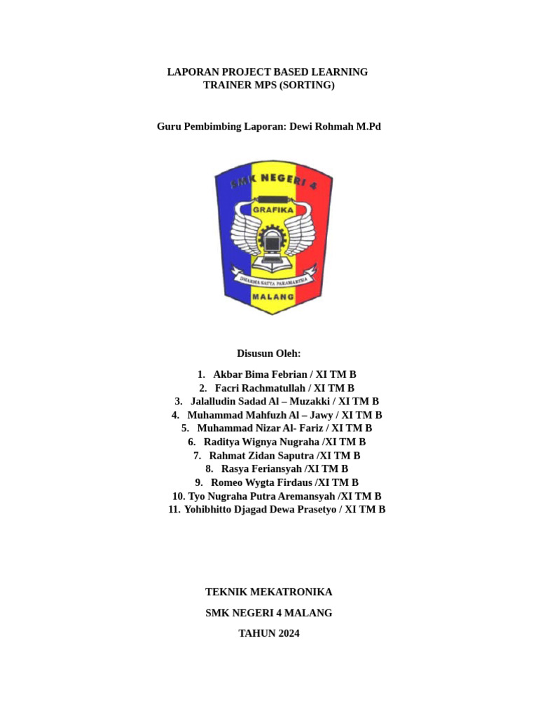 Laporan Project Based Learning Mps | PDF