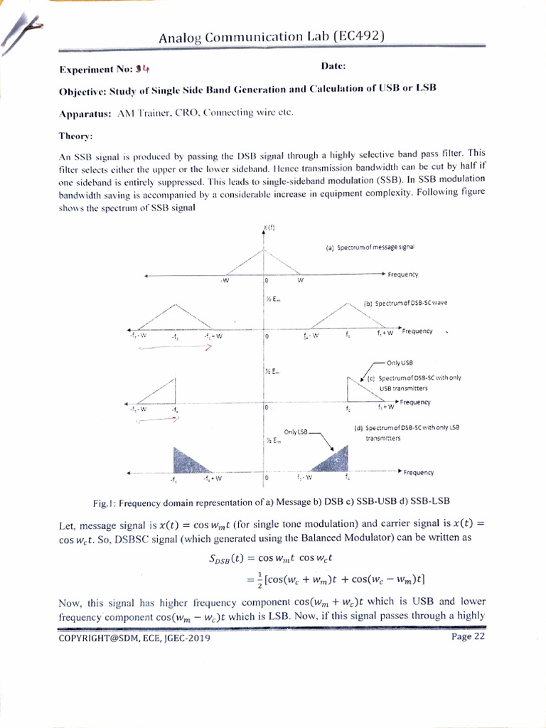 Analog Communications Expirem | PDF | Telecommunications Engineering | Electronics