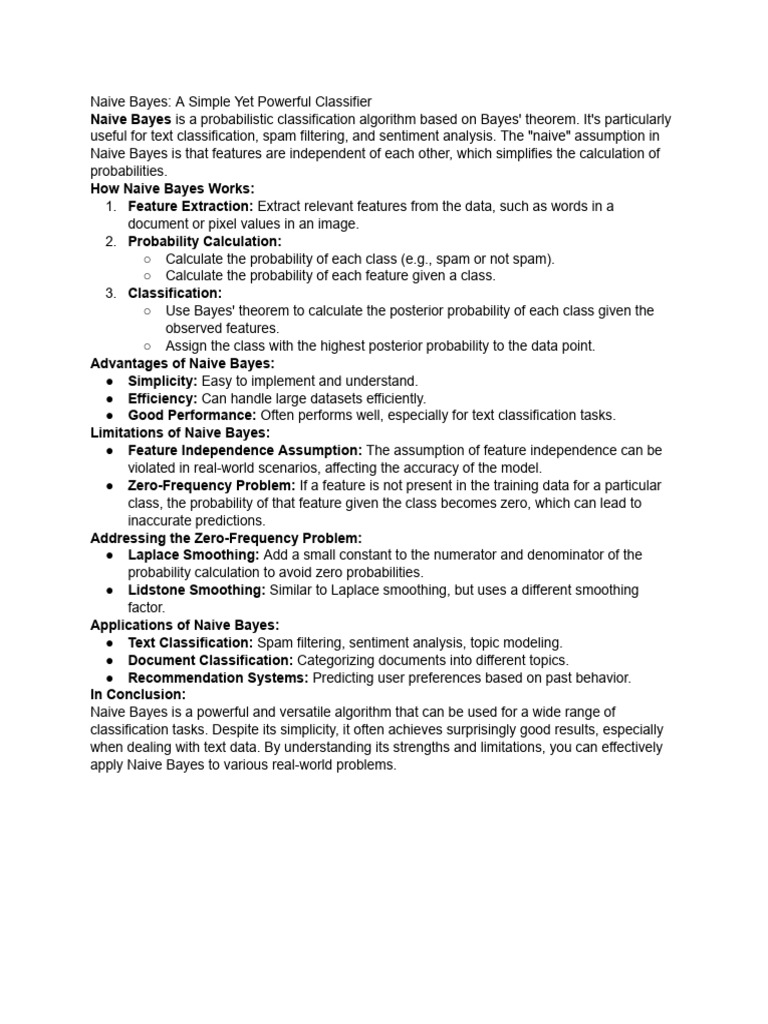 Naive Bayes Etc. | PDF