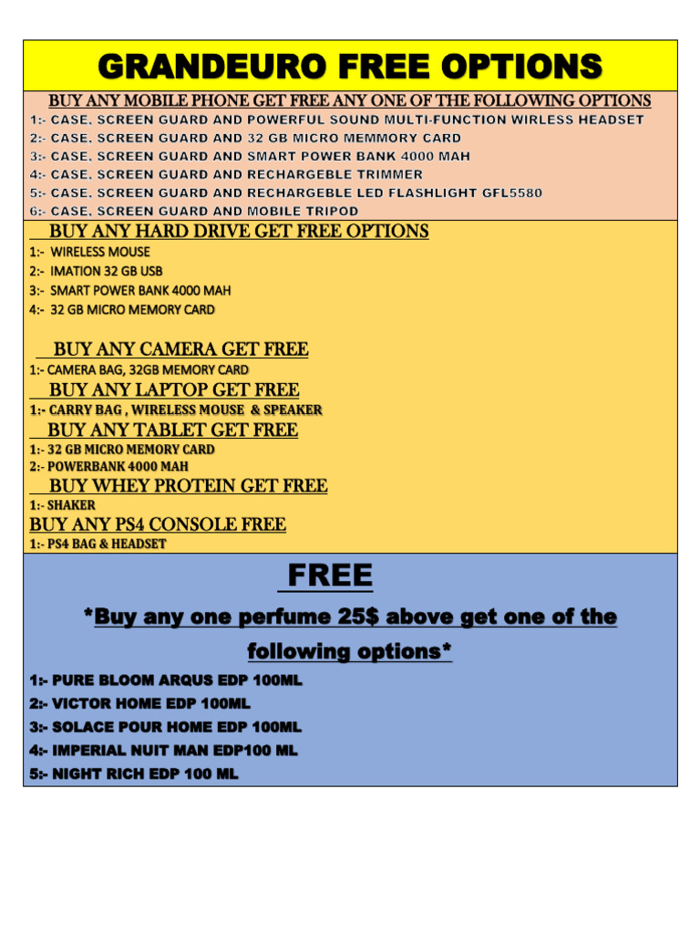 Free Items-Oct 1 | PDF