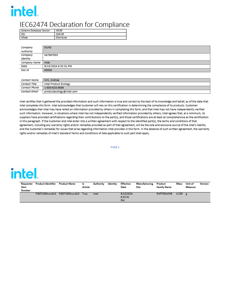 IEC62474 Declaration For Compliance | PDF | Chemical Compounds | Materials