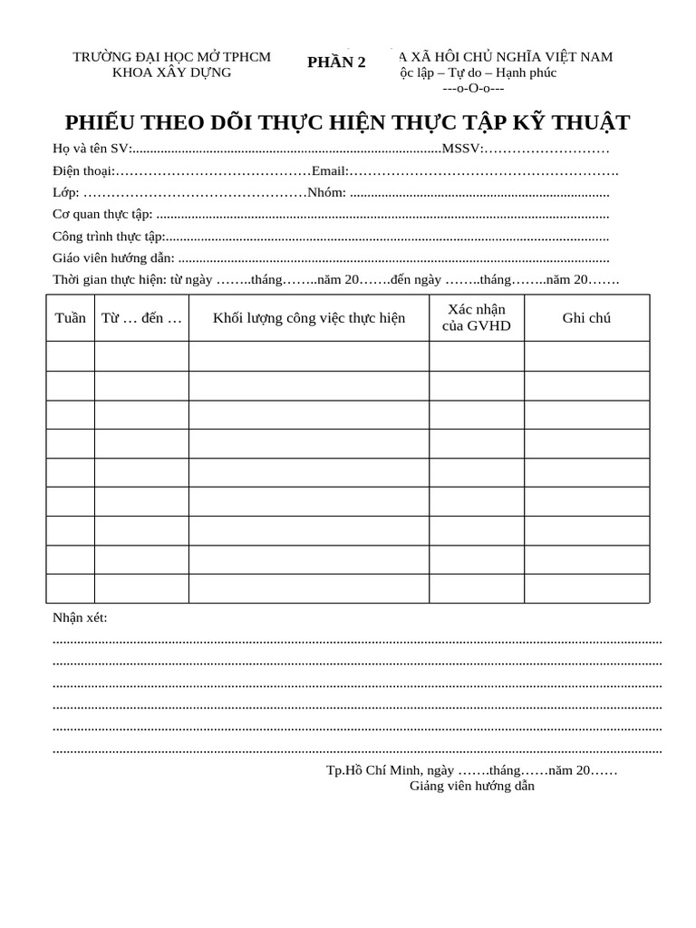 Phieu Theo Doi TTKT | PDF