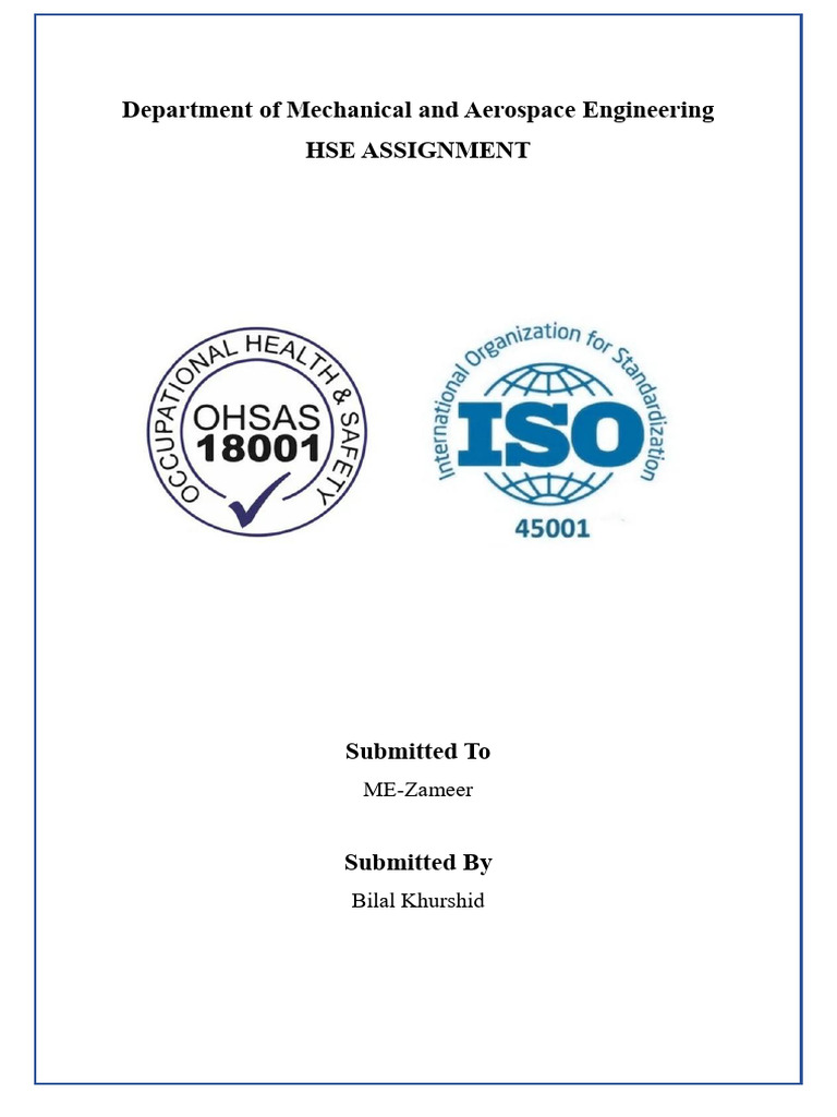 220850 ISO Comparison Assignment 2 | PDF | Occupational Safety And ...