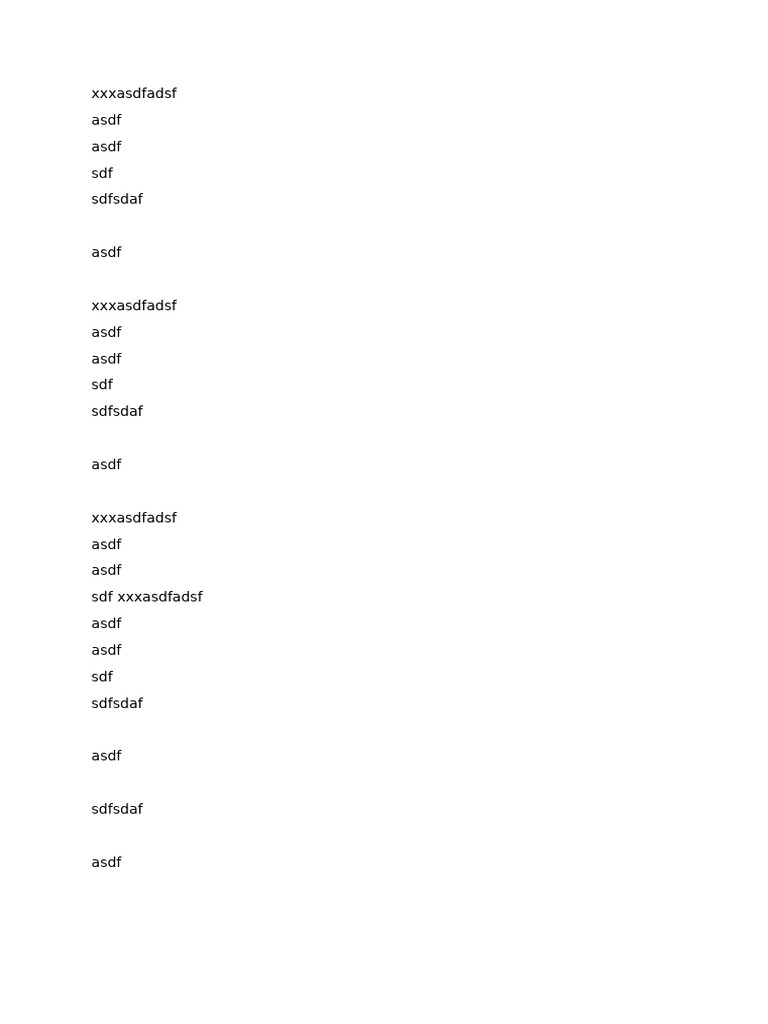 Xxxasdfadsf Asdf Asdf SDF Sdfsdaf | PDF
