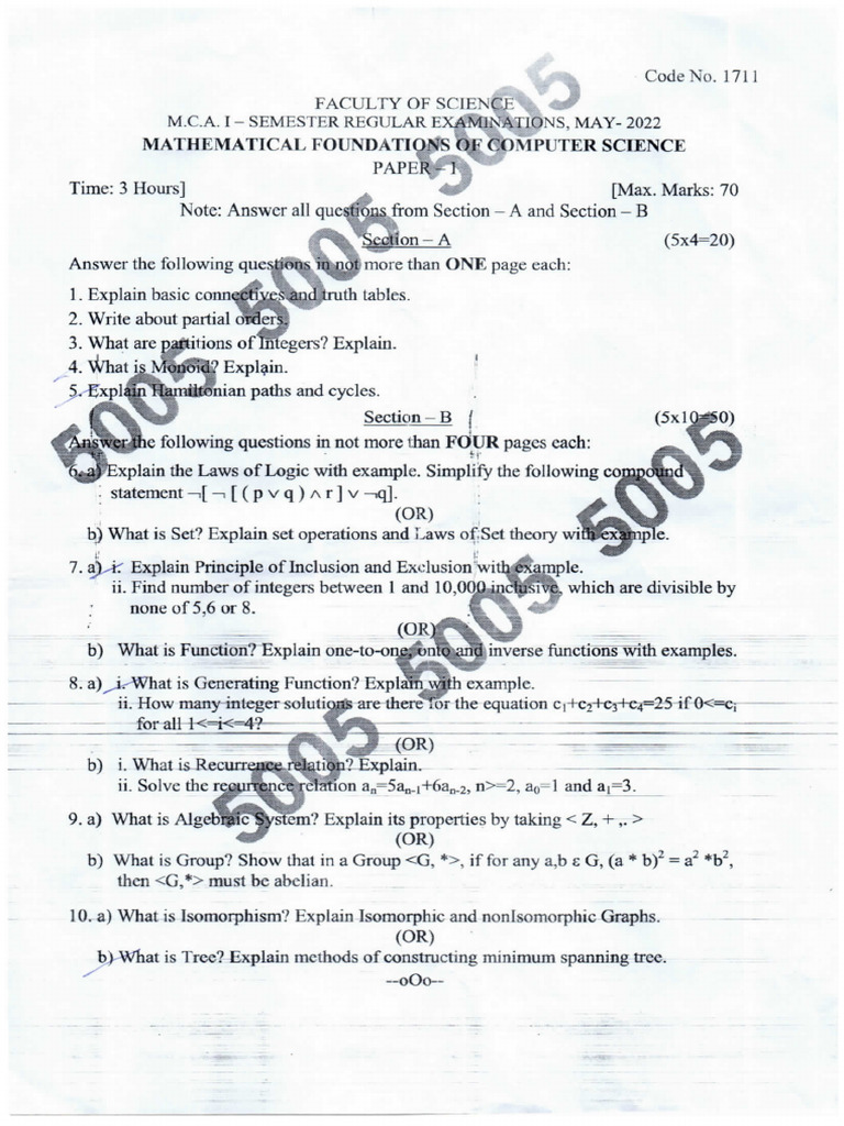 MCA_I-Sem_Reg_May-2022_All_Papers | PDF