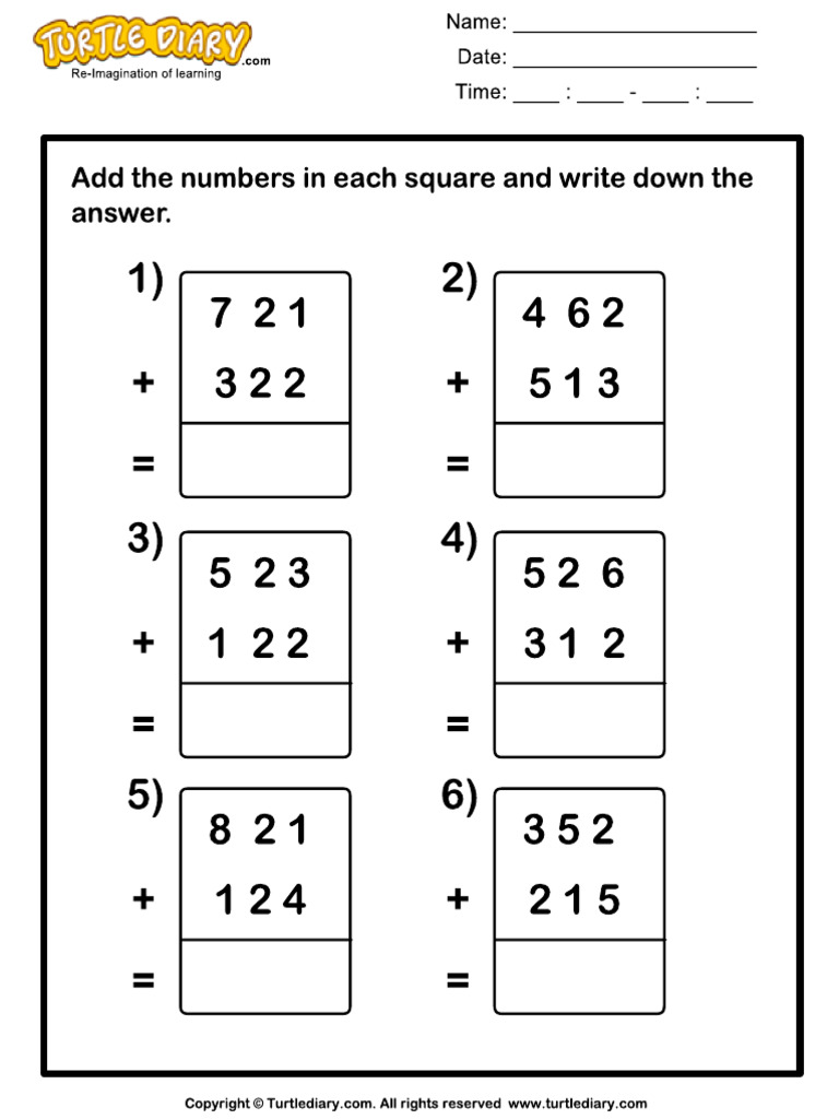 Add Two Three Digit Numbers | PDF