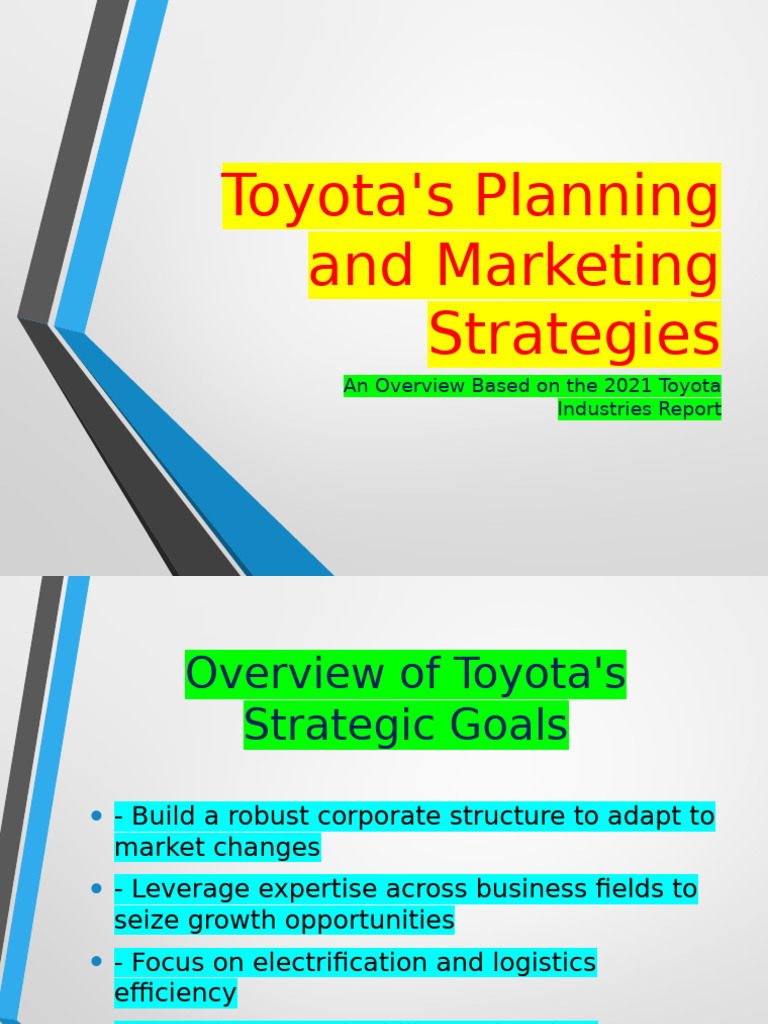 Toyota Strategy Plan Marketing Modified | PDF | Toyota | Motor Vehicle