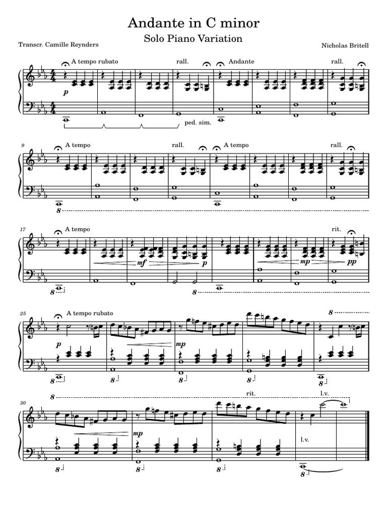 Succession Title Theme Variation - Piano Solo Nicholas Britell | PDF ...