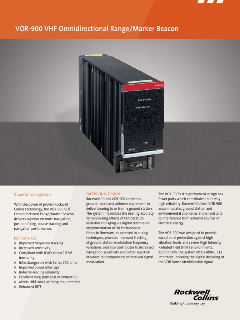 VOR-900 Data Sheet | PDF | Electronics | Electricity