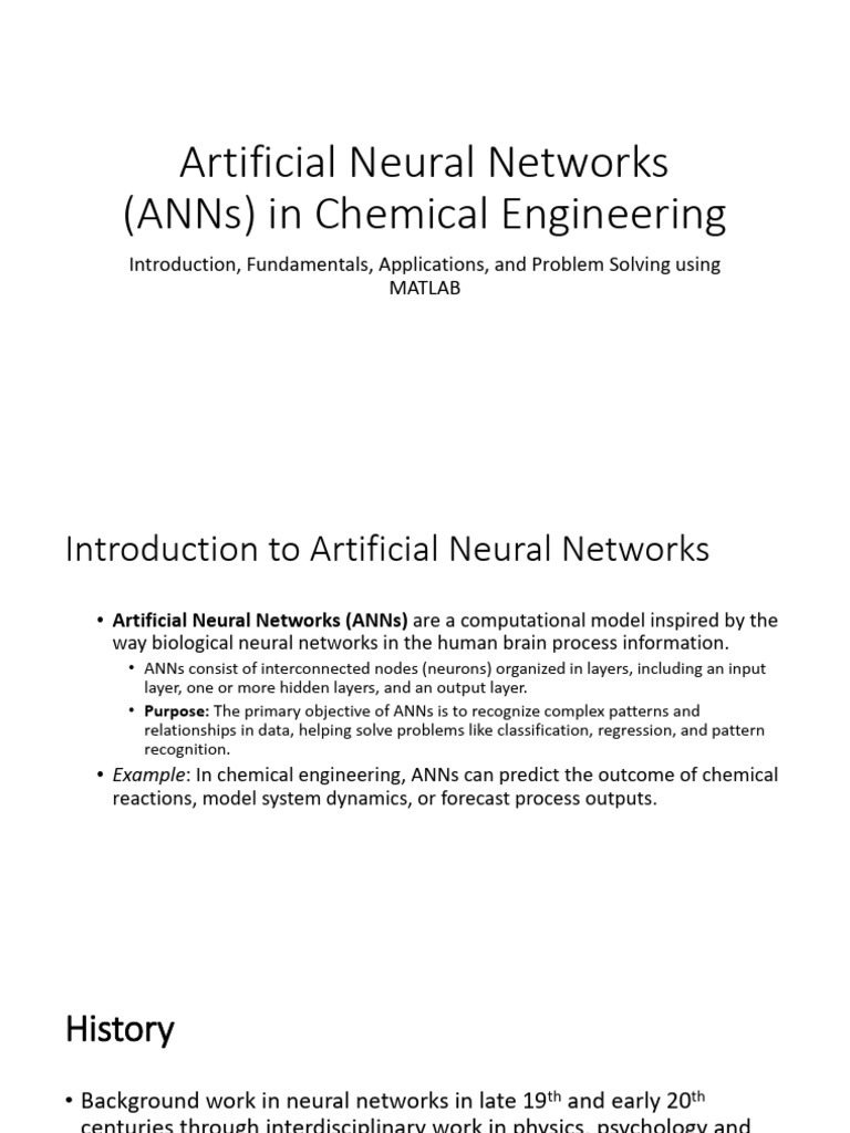 Artificial Neural Networks (ANNs) in Chemical | PDF | Artificial Neural Network | Neuron