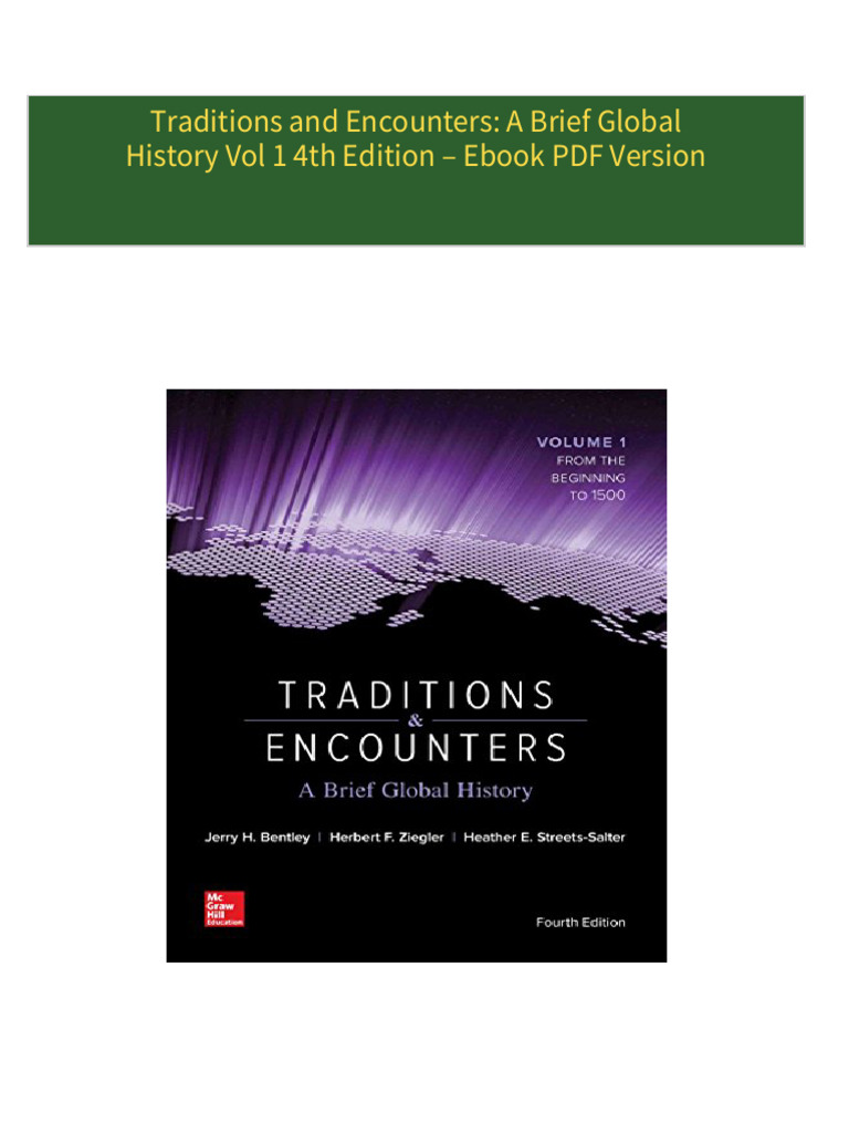 Download ebooks file Traditions and Encounters: A Brief Global History Vol 1 4th Edition – Ebook ...