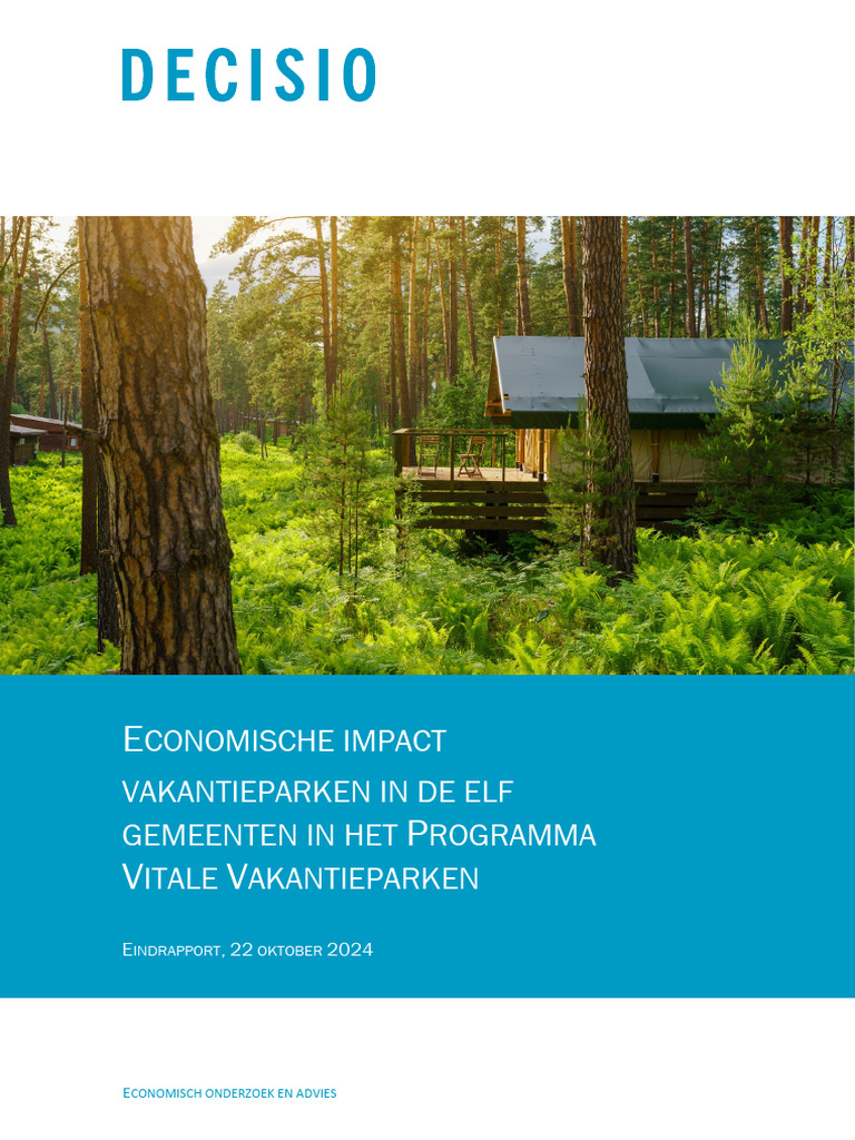 Eindrapport Economische Impact Vakantieparken | PDF