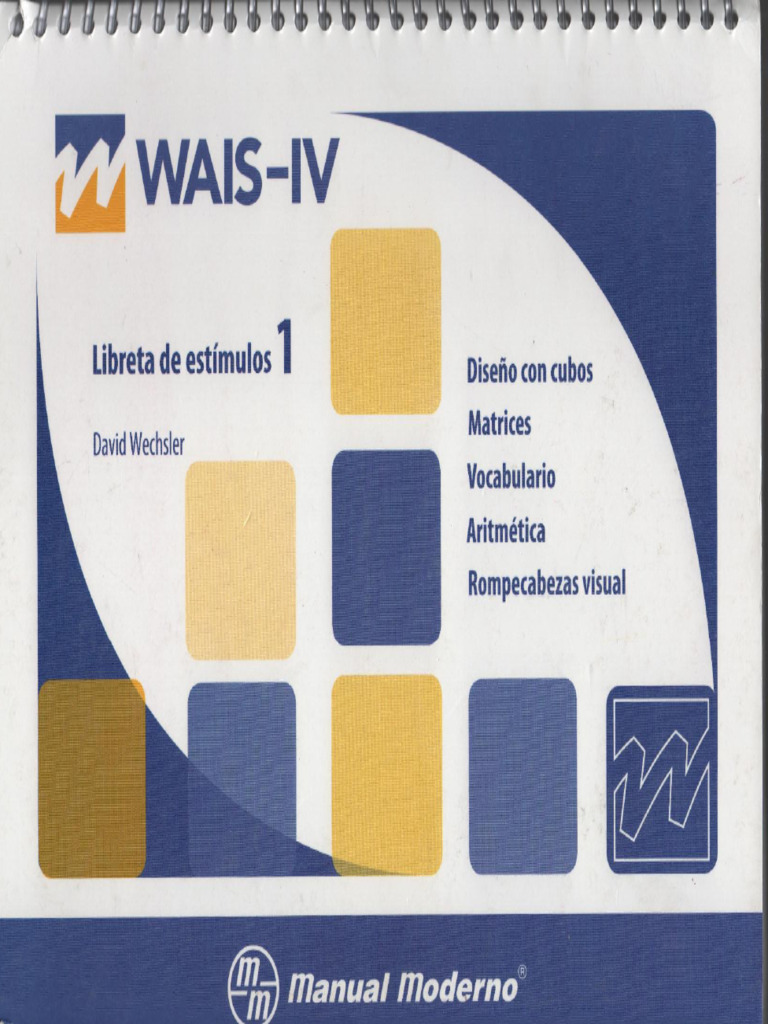 Libreta de Estimulos Wais-Iv Aritmetica | PDF