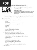 Shakespearean Insult Generator | PDF