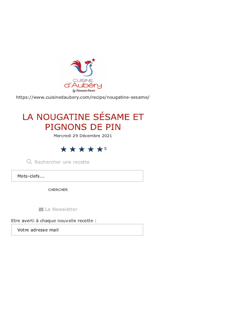 La Nougatine Sésame Et Pignons de Pin | PDF