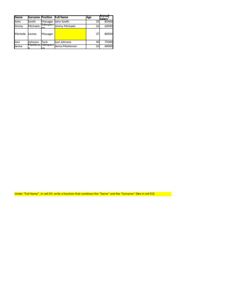 Excel Practise Assignment | PDF