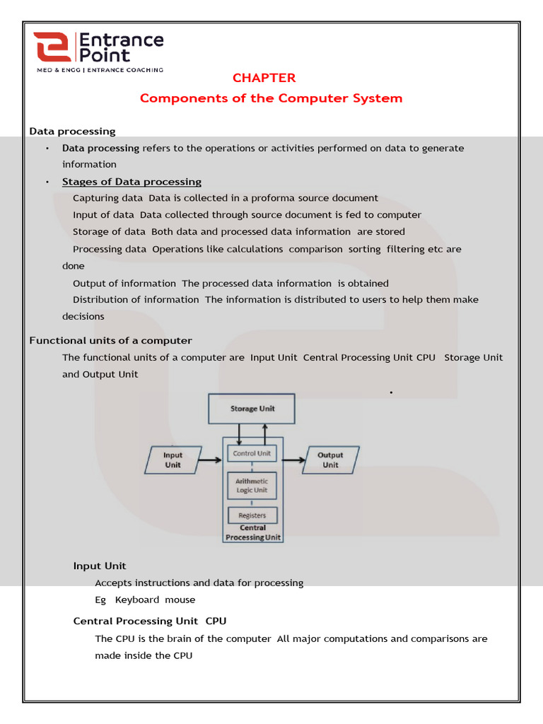 Chapter 3 (Components of The Computer System) | PDF | Computer Data Storage | Read Only Memory