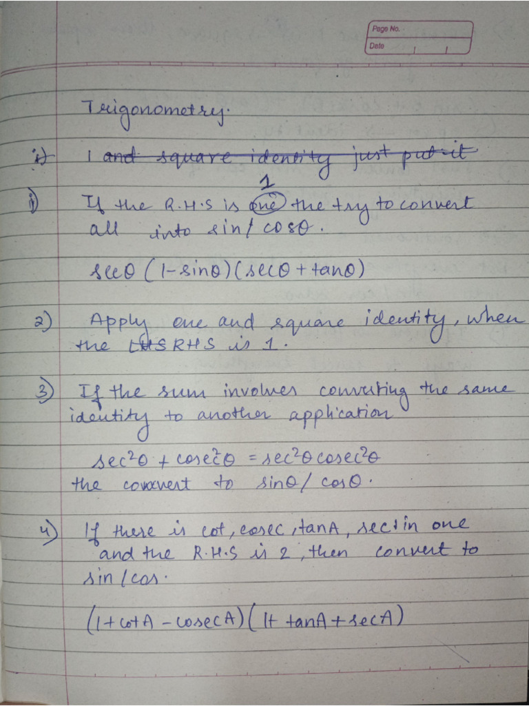 Trigonometry Pdf