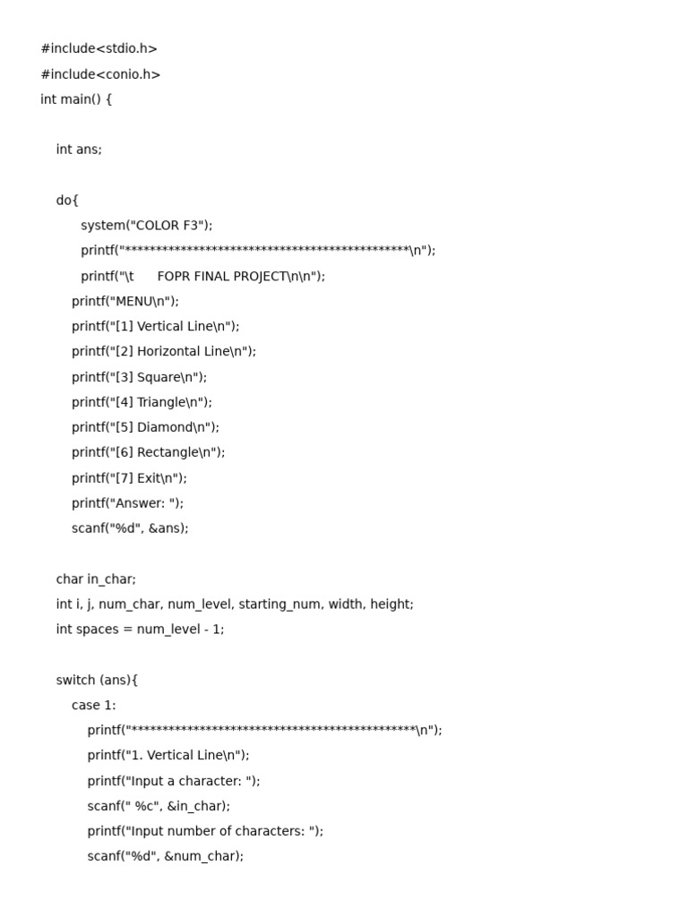Fopr Final proj-GROUP7-SHAPES | PDF | Elementary Geometry | Unix Software