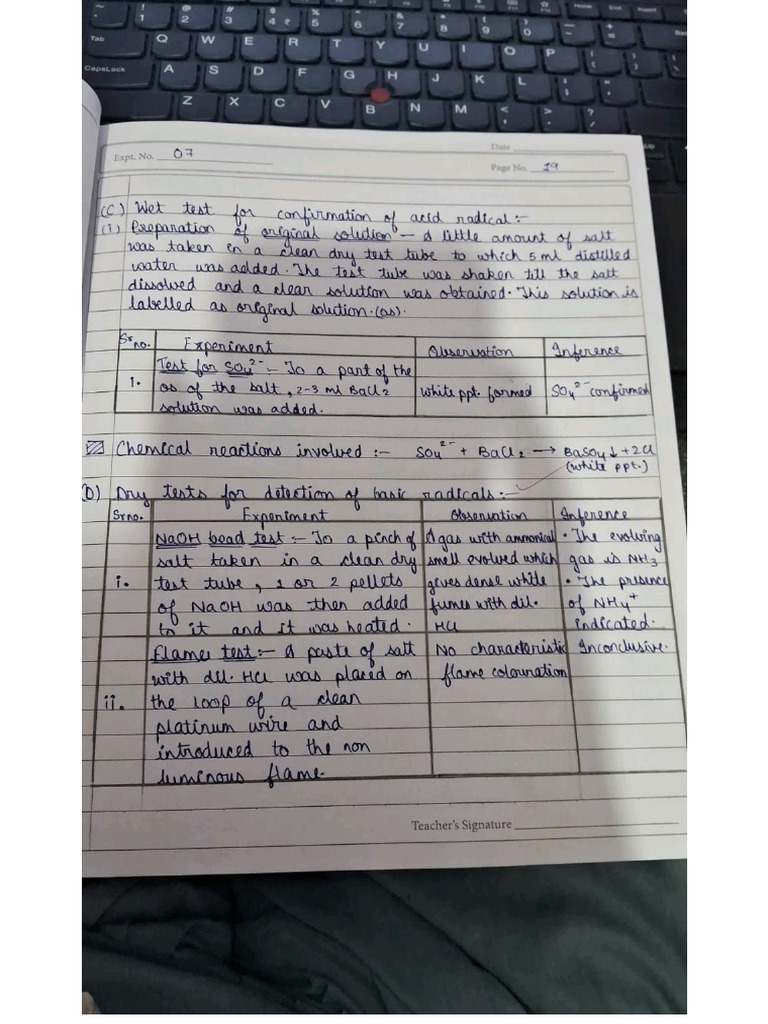 Class 12 chemistry practical | PDF