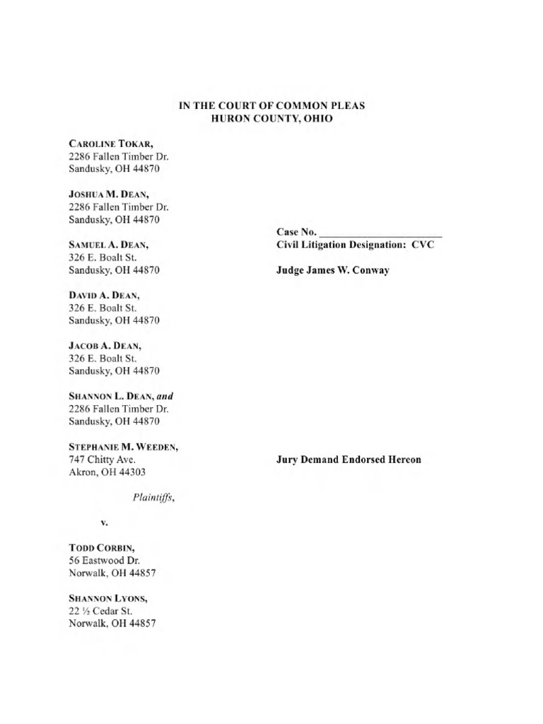 Amanda Dean Family Lawsuit | PDF | Lawsuit | Arrest