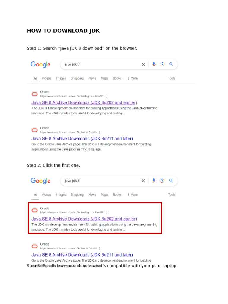 HOW TO DOWNLOAD JDK | PDF