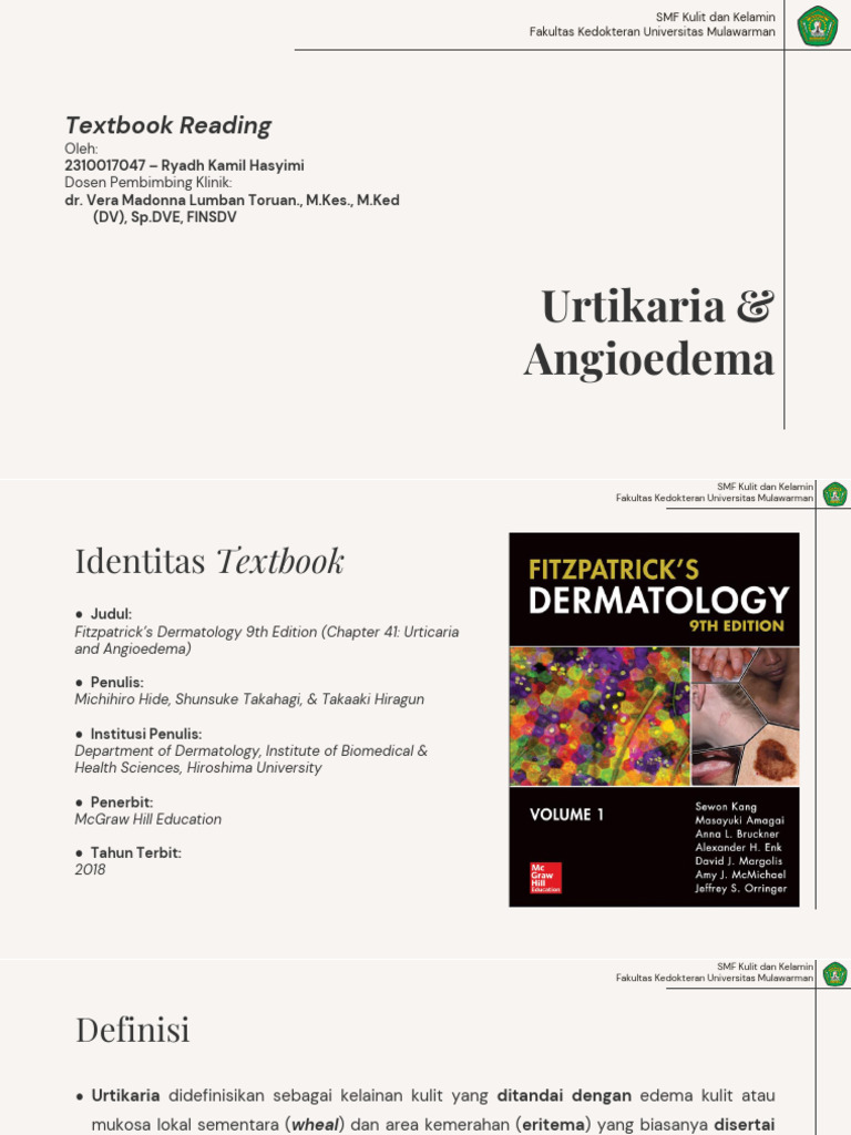 Urtikaria & Angioedema | PDF