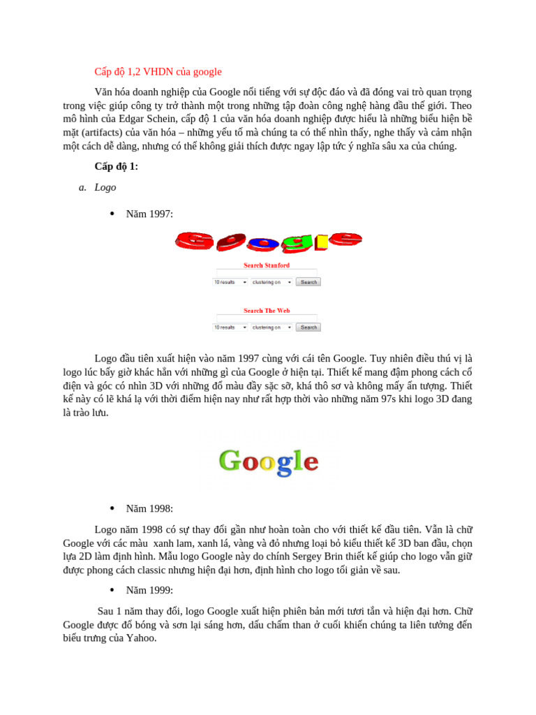 Cấp độ 1, 2 VHDN google | PDF