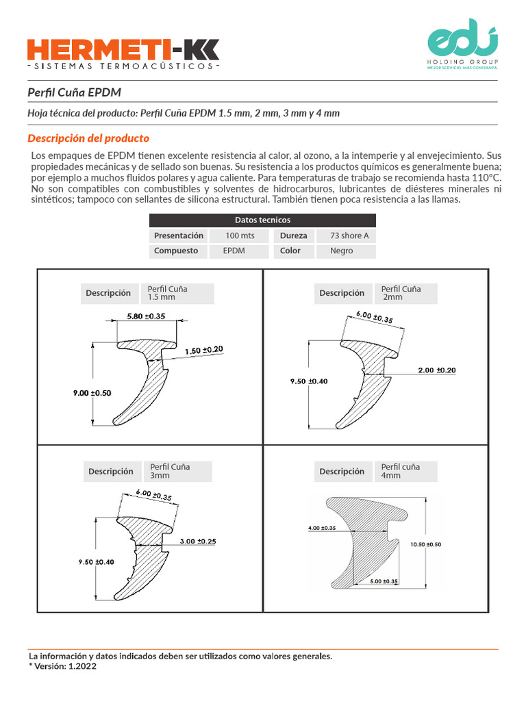 Ficha Tecnica EPDM | PDF