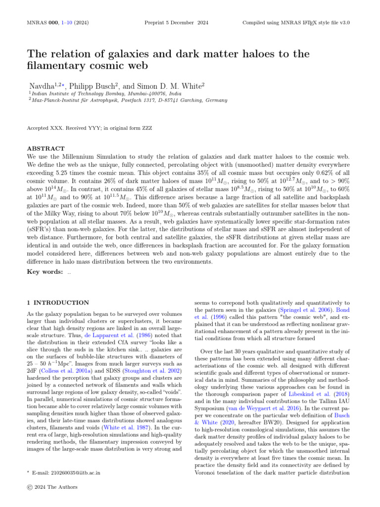 The Relation of Galaxies and Dark Matter Haloes To The Filamentary ...