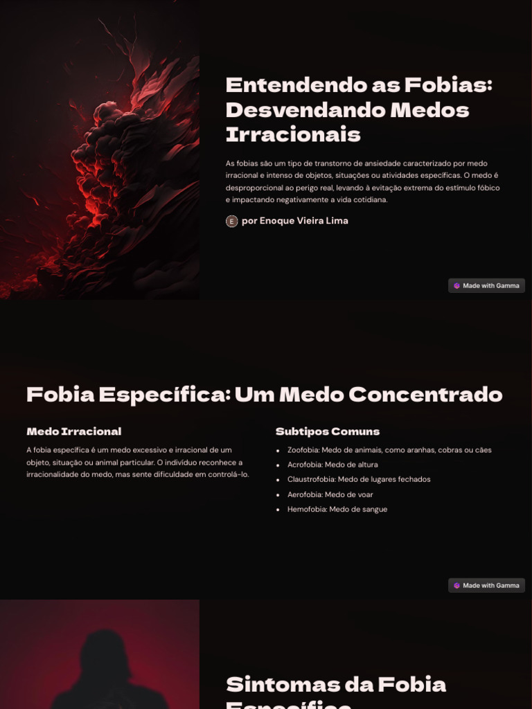 Entendendo-as-Fobias-Desvendando-Medos-Irracionais | PDF | Fobia | Transtorno de ansiedade social