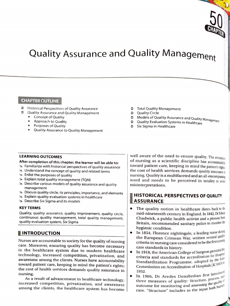 Quality Assurance | PDF | Health Care | Quality Assurance