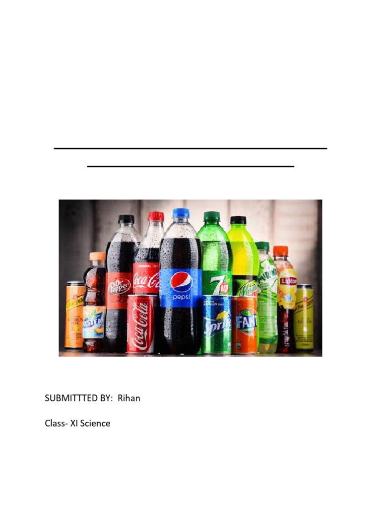 Chemistry Investigatory Project Determination of Contents of Cold Drinks 1 | PDF | Coca Cola ...