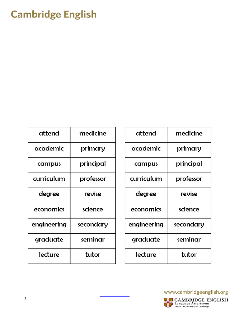 Fun Vocabulary Review Activities | PDF | Schools | Curriculum