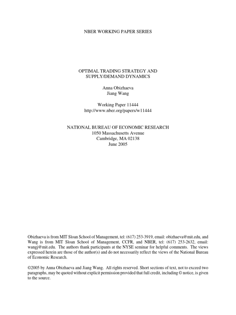 [undefined series for scimag 2005-jun] Obizhaeva, Anna _Wang, Jiang ...