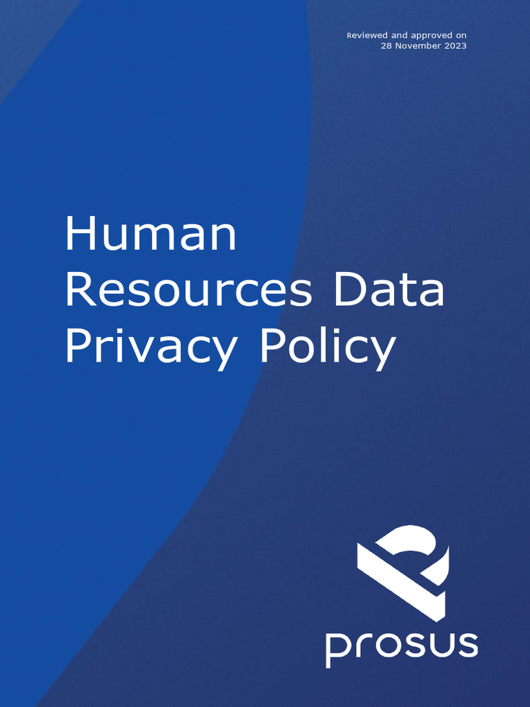 Human Resources Data Privacy Policy | PDF | Employment | Privacy
