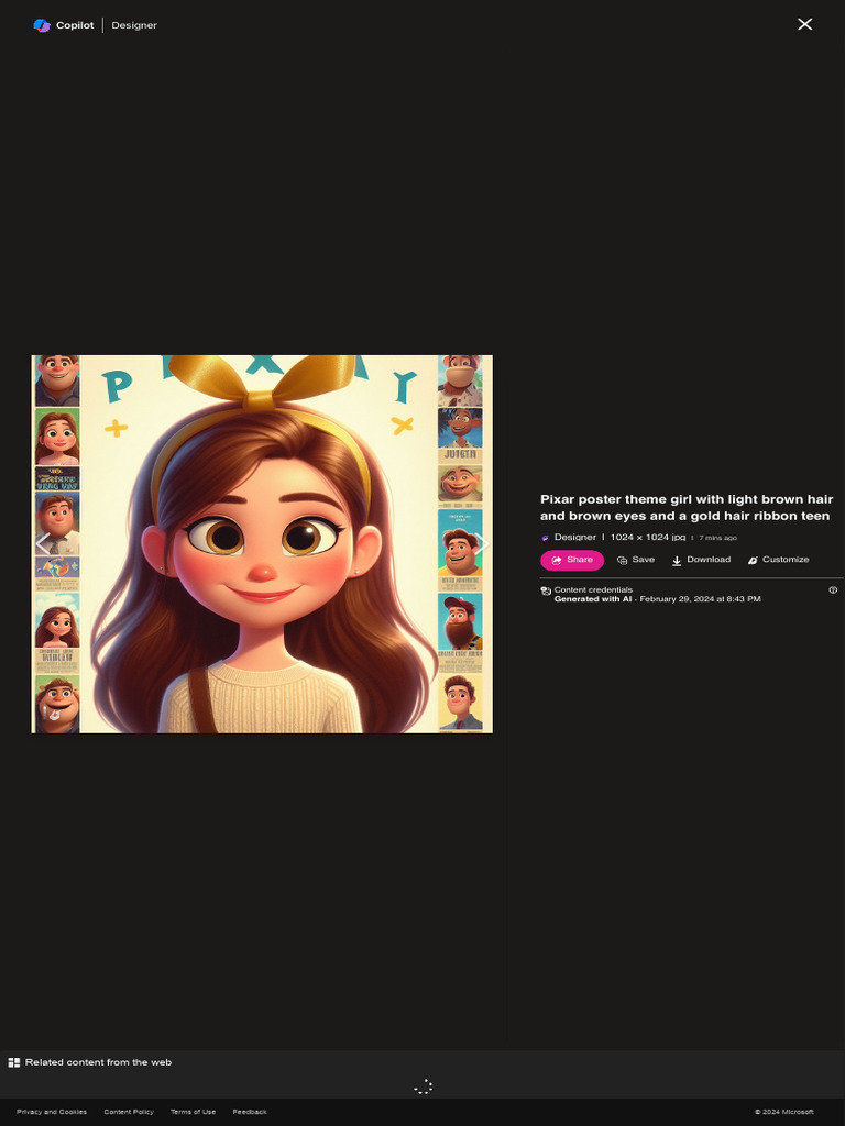 Pixar-Themed Girl Poster Design | PDF | Microsoft | Software