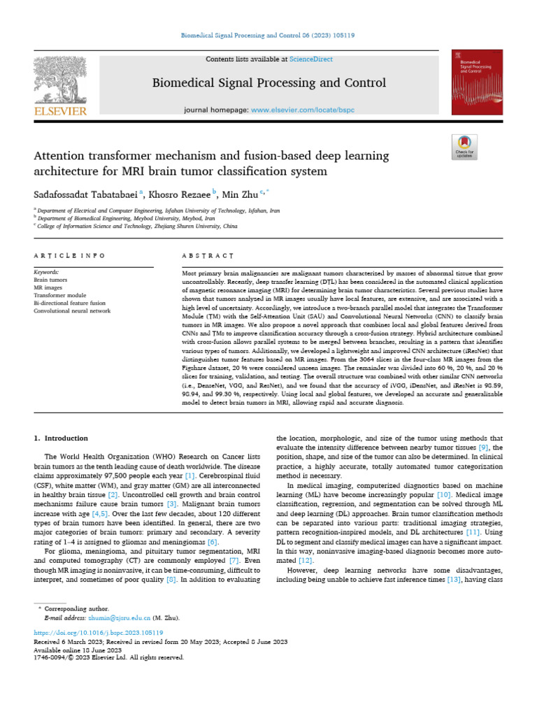 2023 Attention transformer mechanism and fusion-based deep learning ... 2023 Attention transformer mechanism and fusion-based deep learning ...