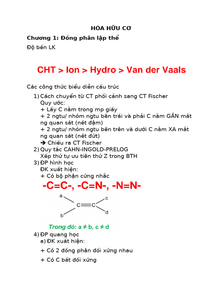 Hóa H U Cơ (Thi) | PDF