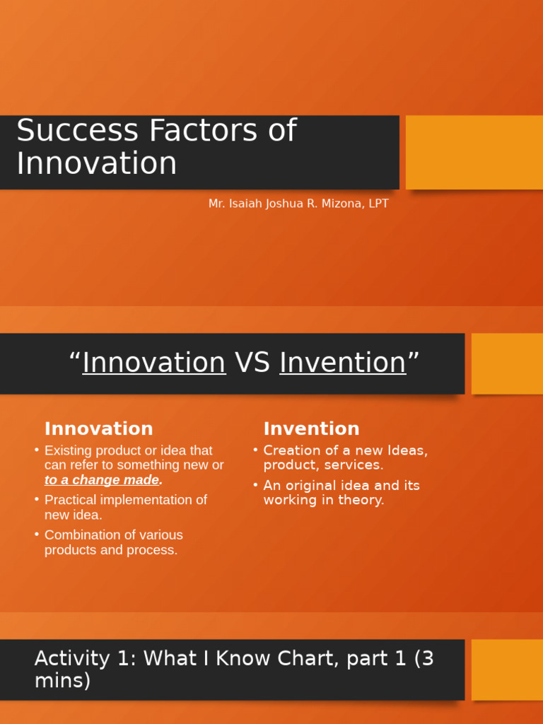 Success Factors of Innovation Module 1 | PDF | Agile Software ...