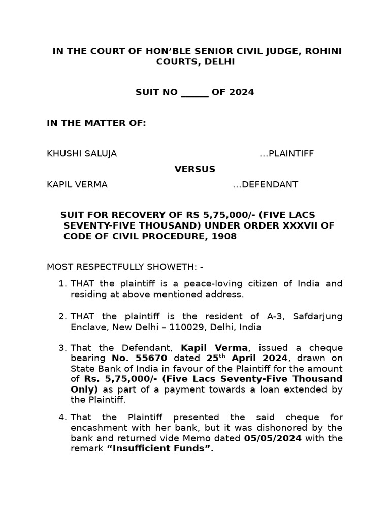 Task 2 Vanshika Anand | PDF | Lawsuit | Affidavit