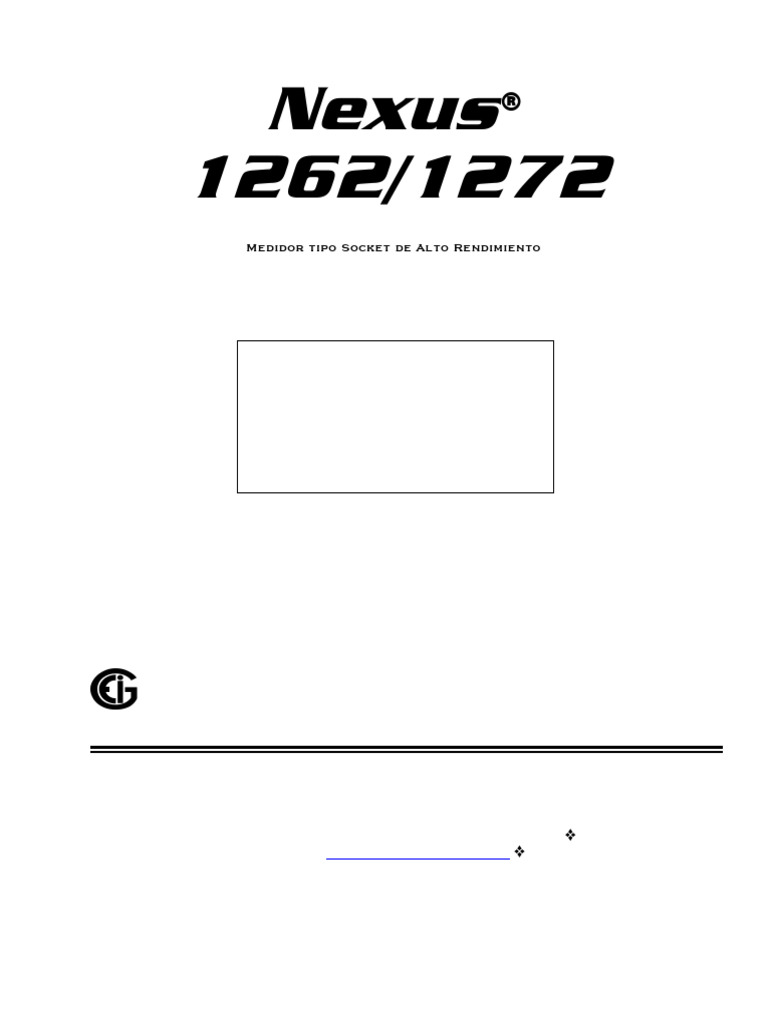 NEXUS - 1262, 1272 - Manual | PDF | Corriente alterna | Módem