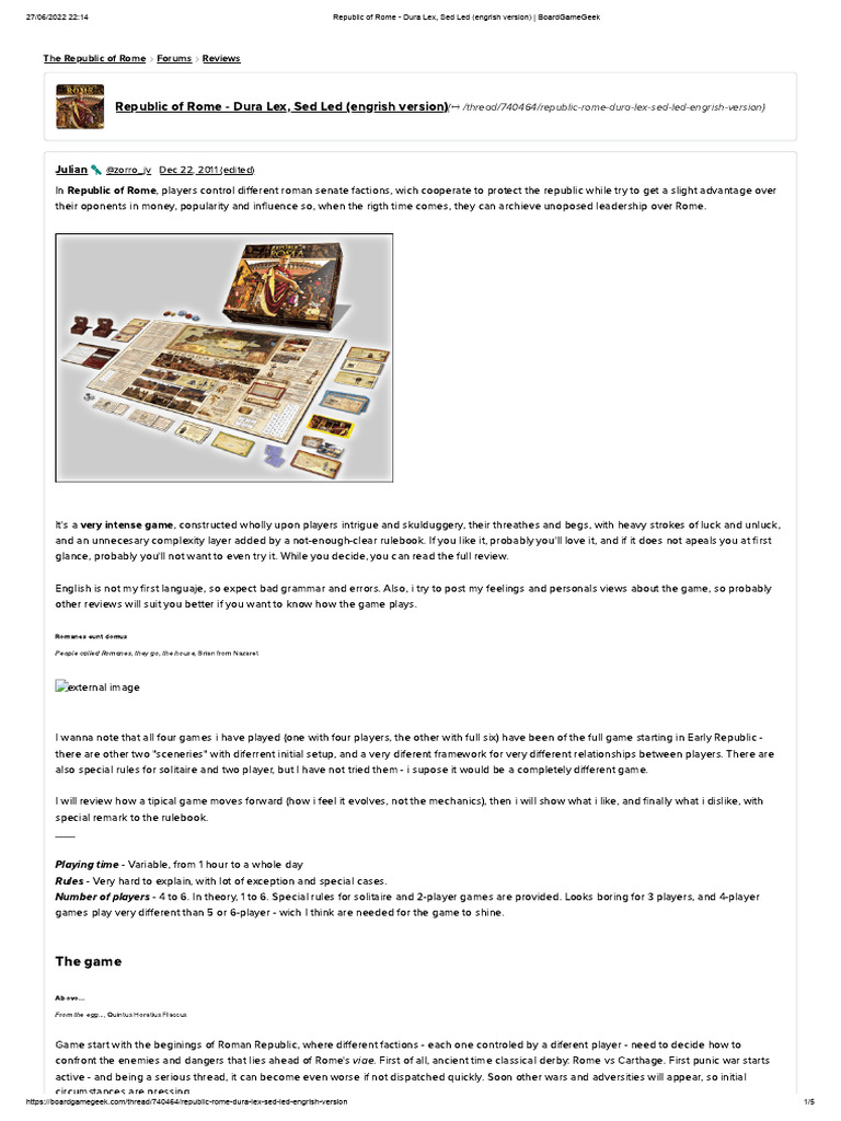 Roman Strategy & Diplomacy Game | PDF